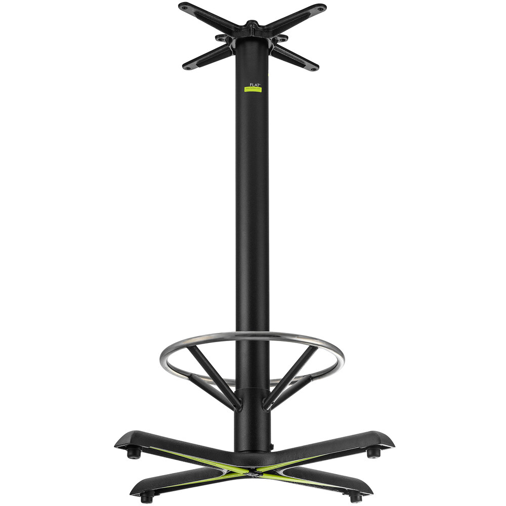 FLAT Tech KX30 30" x 30" Bar Height Self-Stabilizing Black Table Base ...