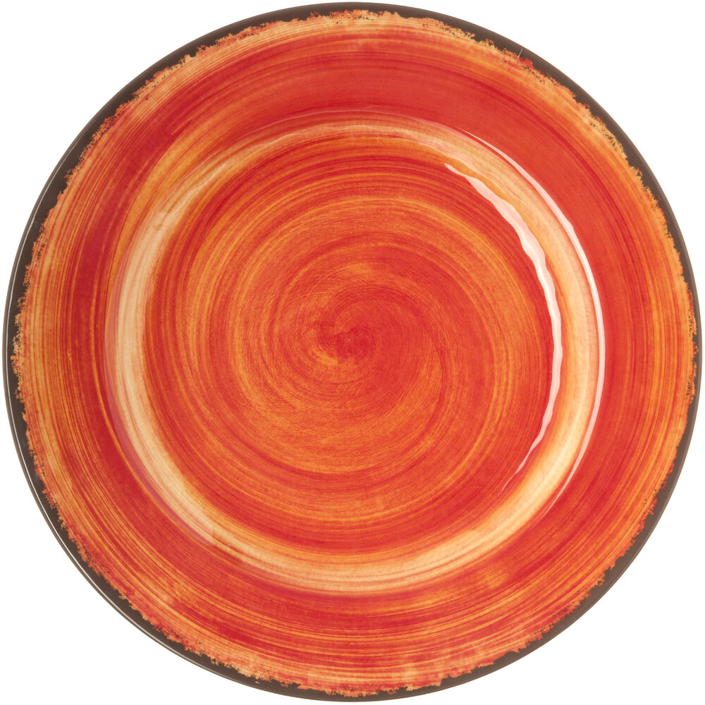Carlisle 5400152 Mingle 11" Fireball Round Melamine Plate - 12/Case