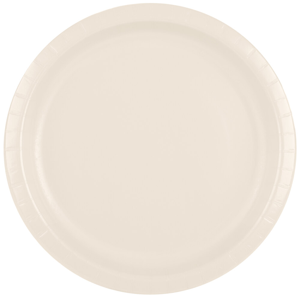 Creative Converting 50161B 10" Ivory Paper Plate - 24/Pack