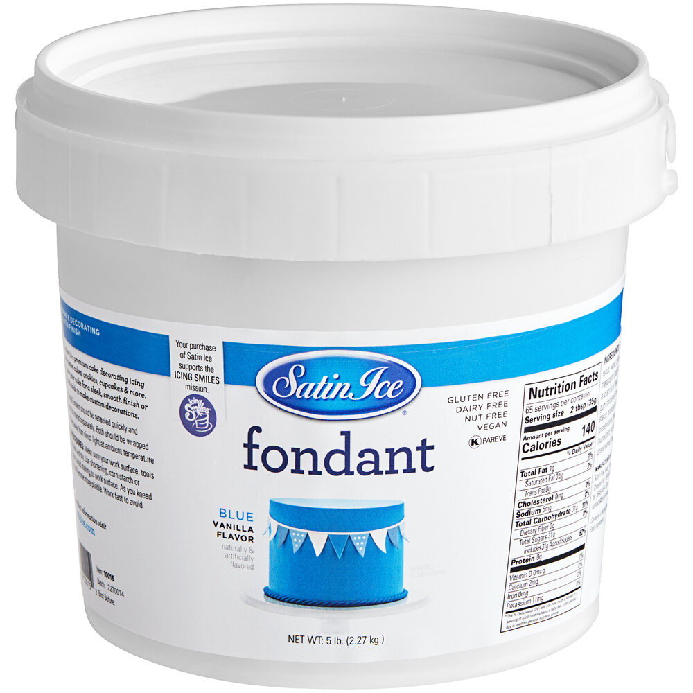 Satin Ice 5 lb. Blue Vanilla Rolled Fondant Icing