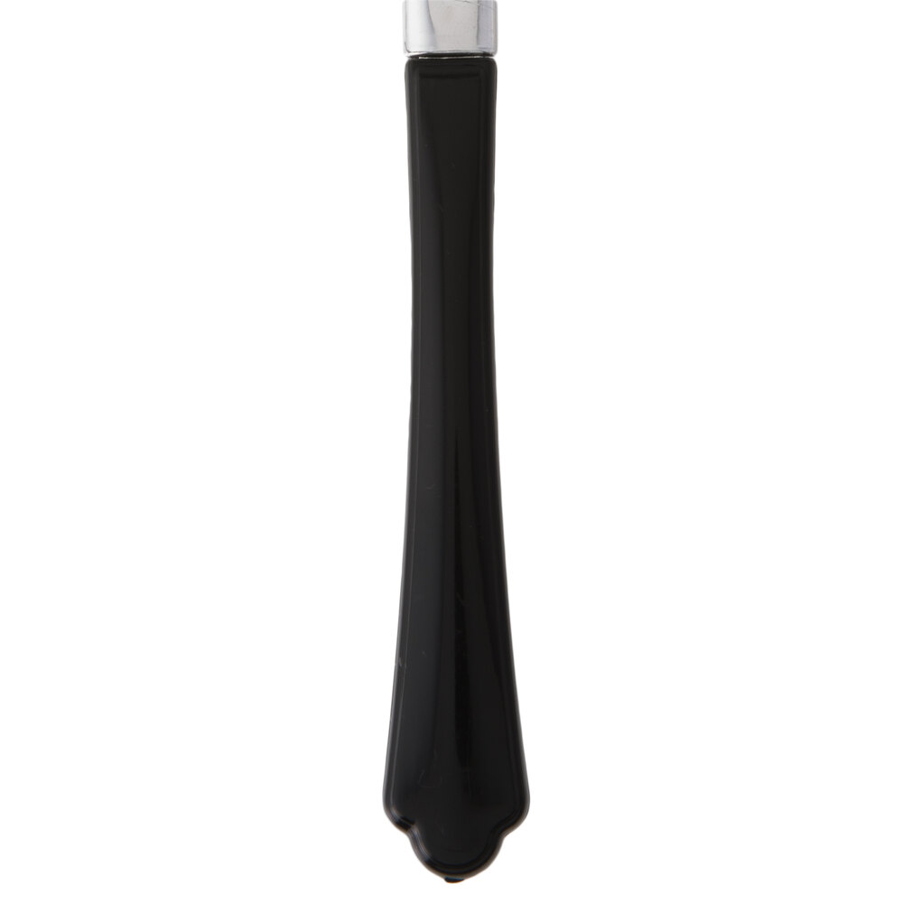 Visions 7" Heavy Weight Plastic Fork with Black Handle - 20/Pack