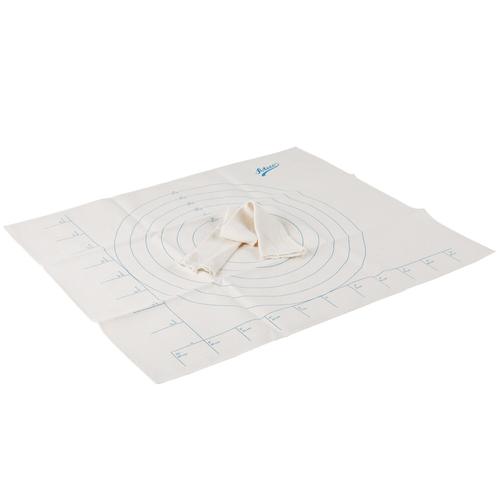Ateco 691 25" x 20" Printed Canvas Pastry Cloth Set and 19" x 2.5 ...