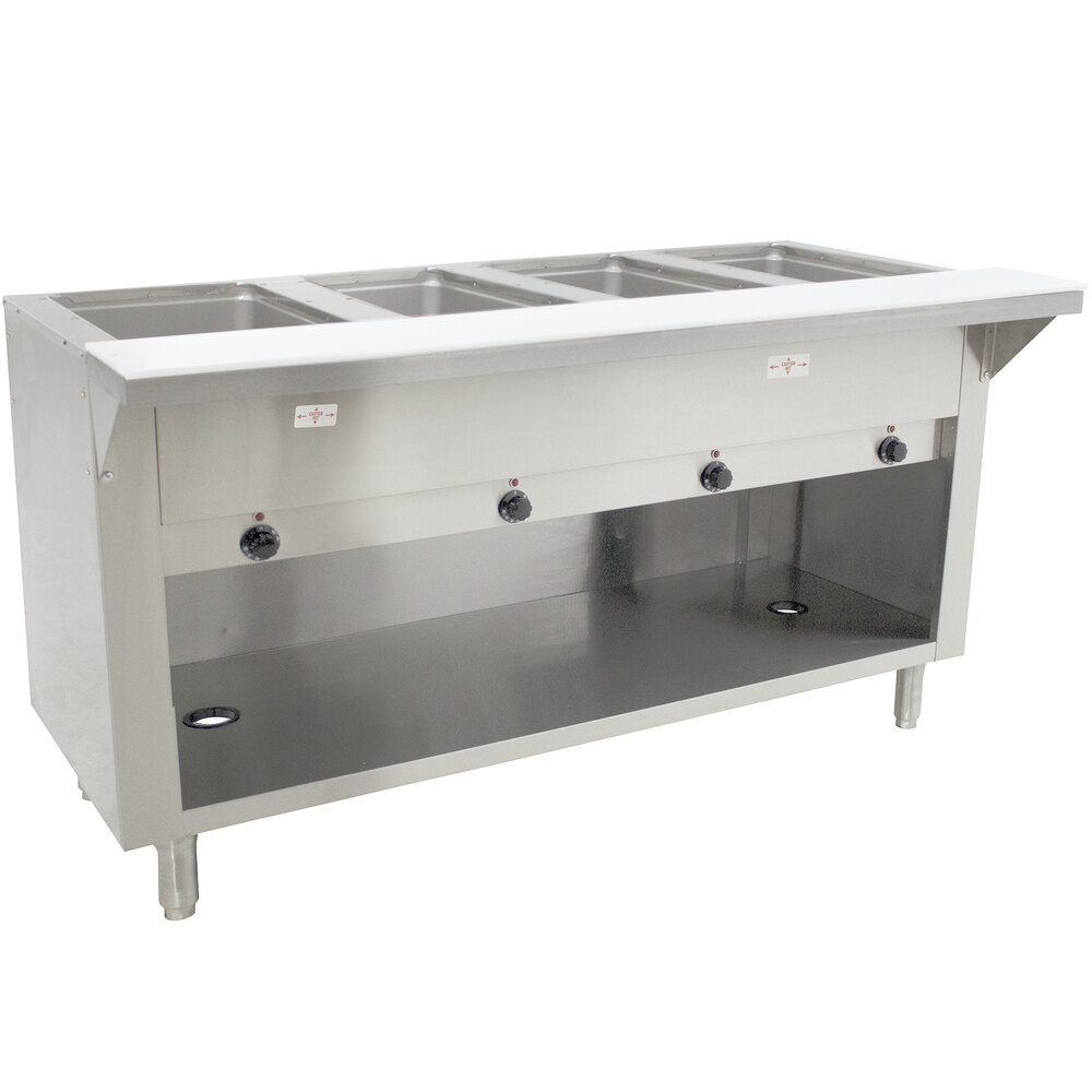 Advance Tabco SW-4E-240-BS-T Four Pan Electric Hot Food Table with ...