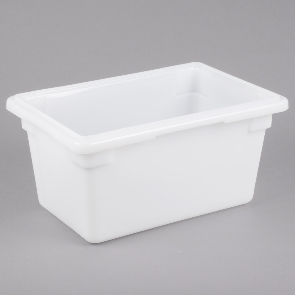 White Poly Ice Transport Tote / Food Storage Box - 12" x 18" x 9"