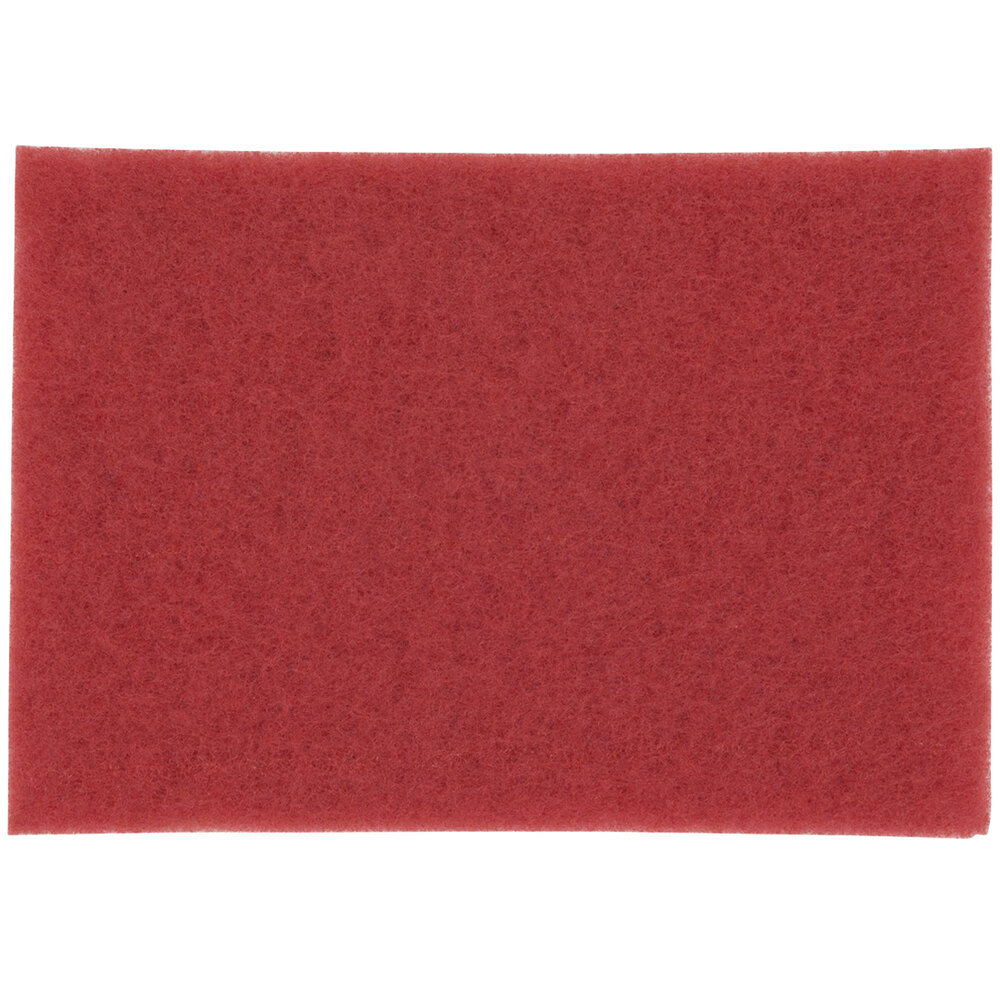 3M 5100 14" x 32" Red Buffing Pad - 10/Case