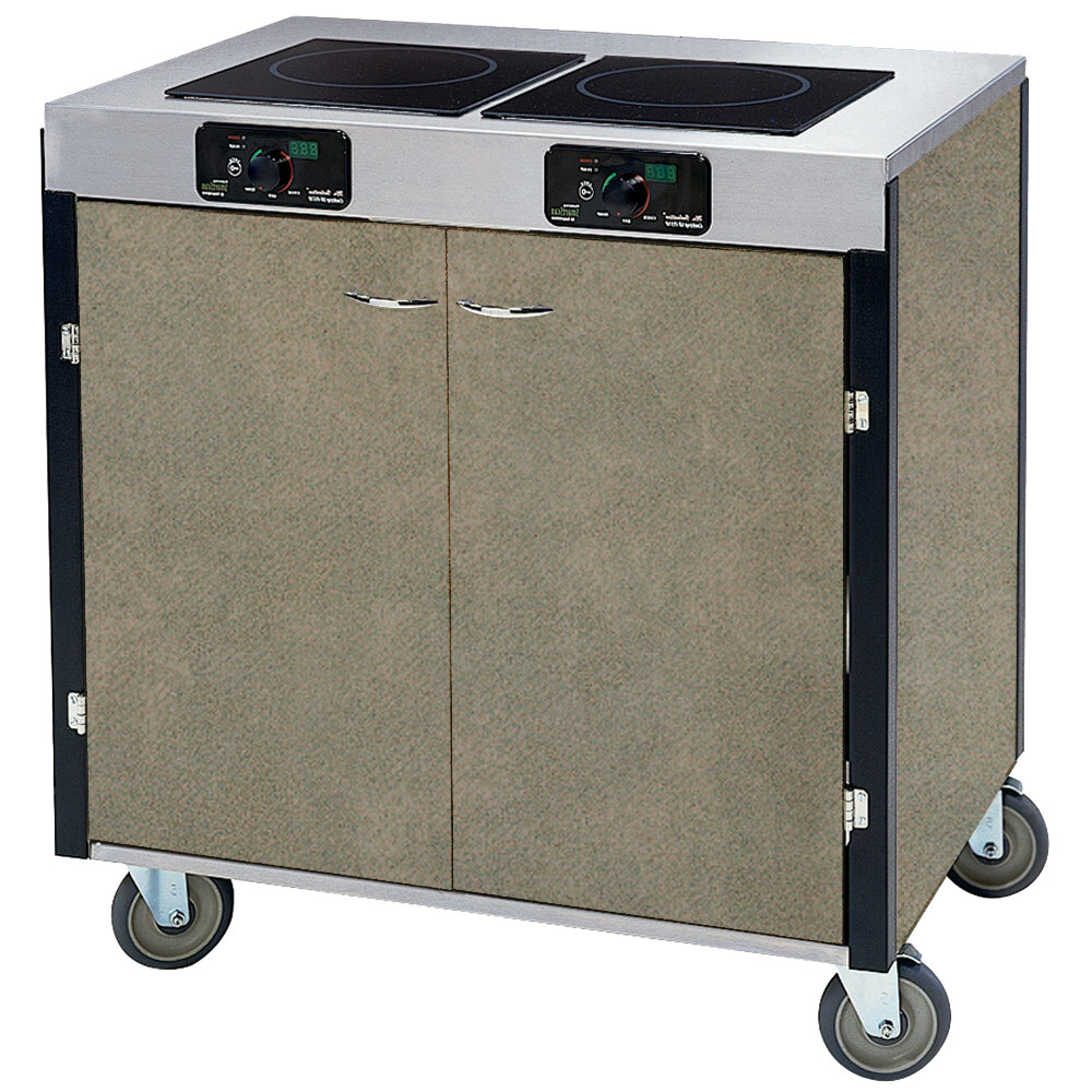 Lakeside 2070BS Creation Express™ Mobile Cooking Cart with 2 Induction ...