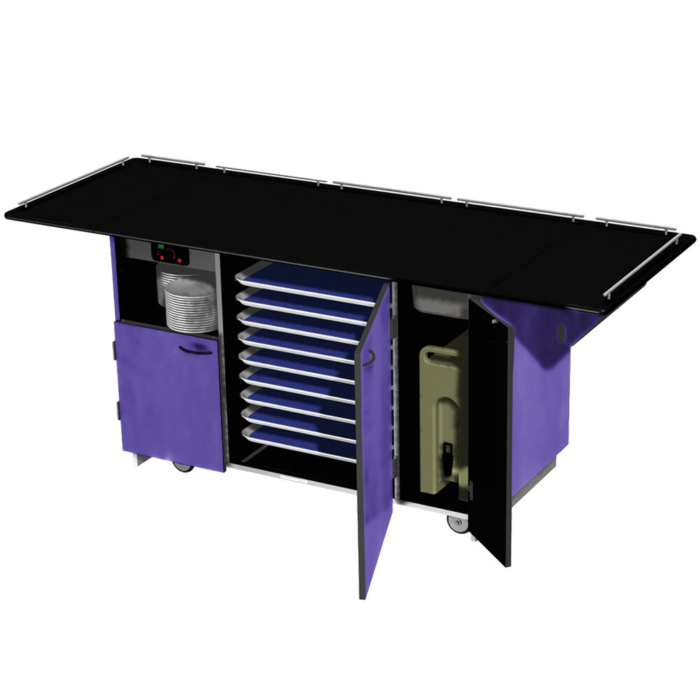 Lakeside 6855P Mobile Breakout Dining Station with Purple Laminate ...