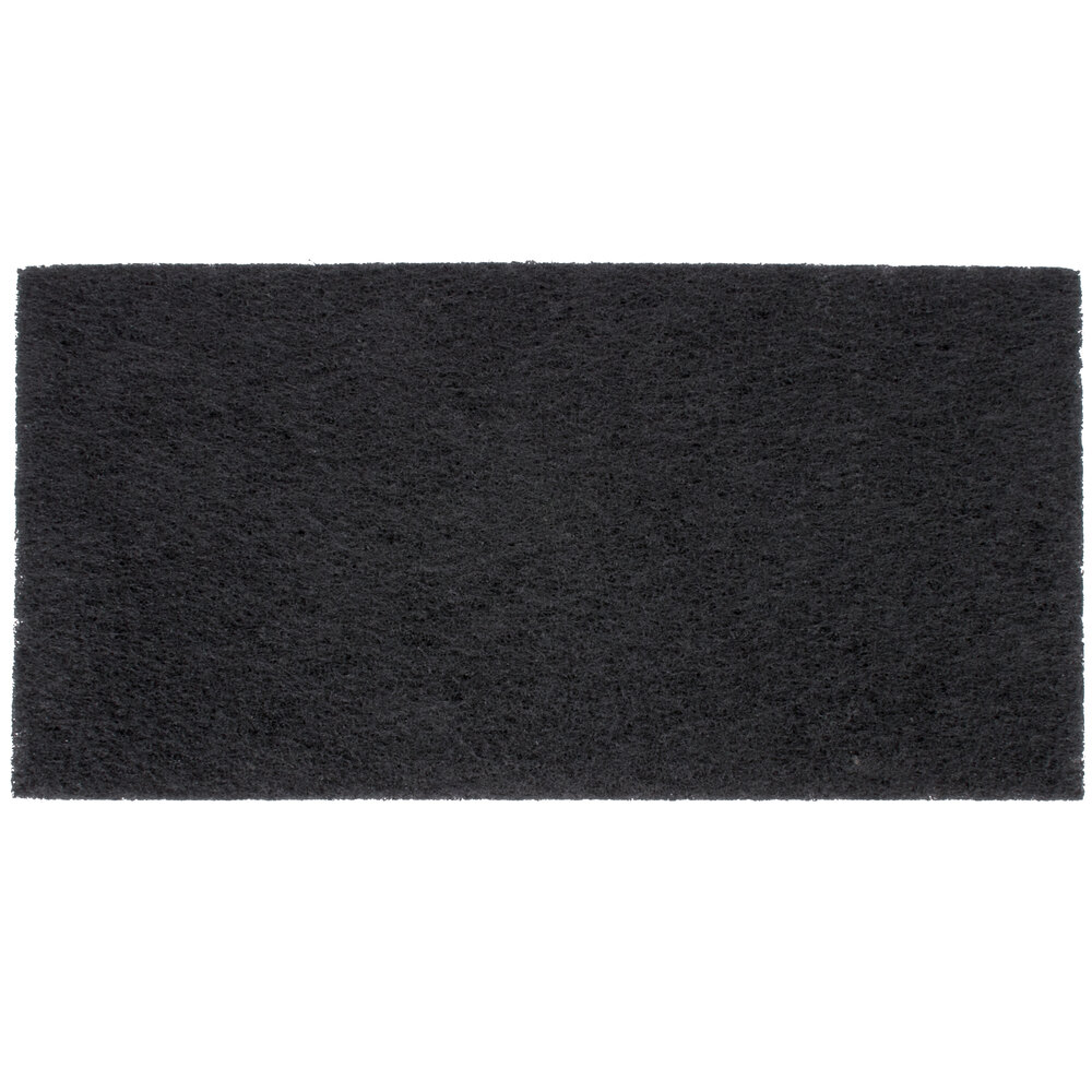 3M 7200 14" x 28" Black Stripping Pad - 10/Case