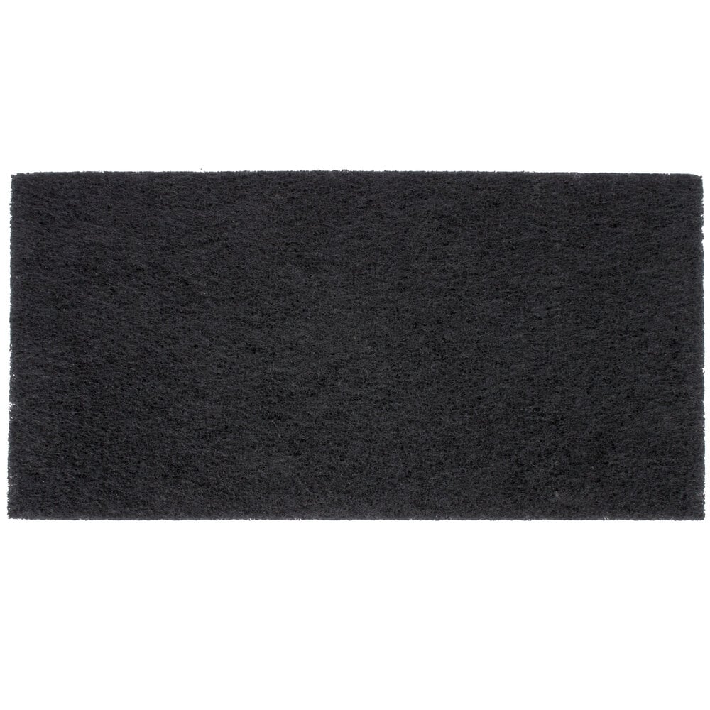 3M 7200 14" x 32" Black Stripping Pad - 10/Case