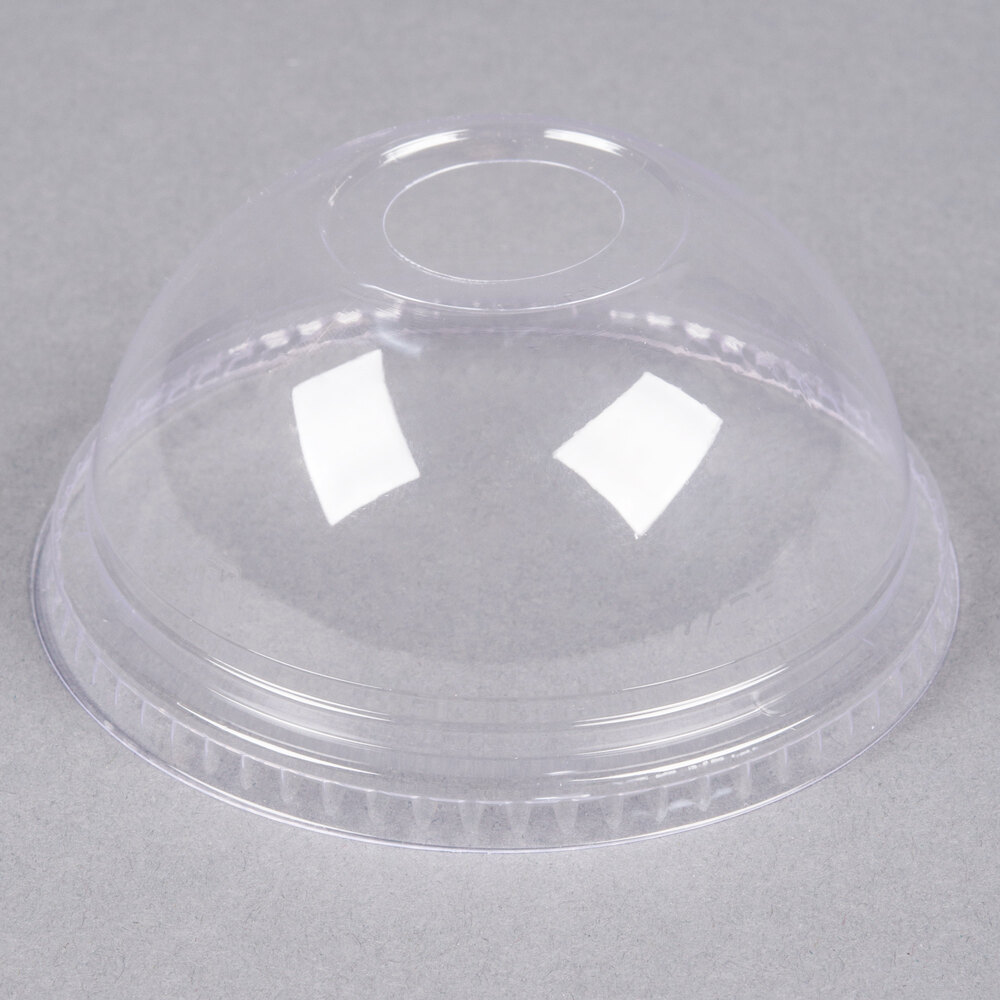 Fabri-Kal DLGC16/24 Greenware Compostable Clear Plastic Dome Lid with 1 ...