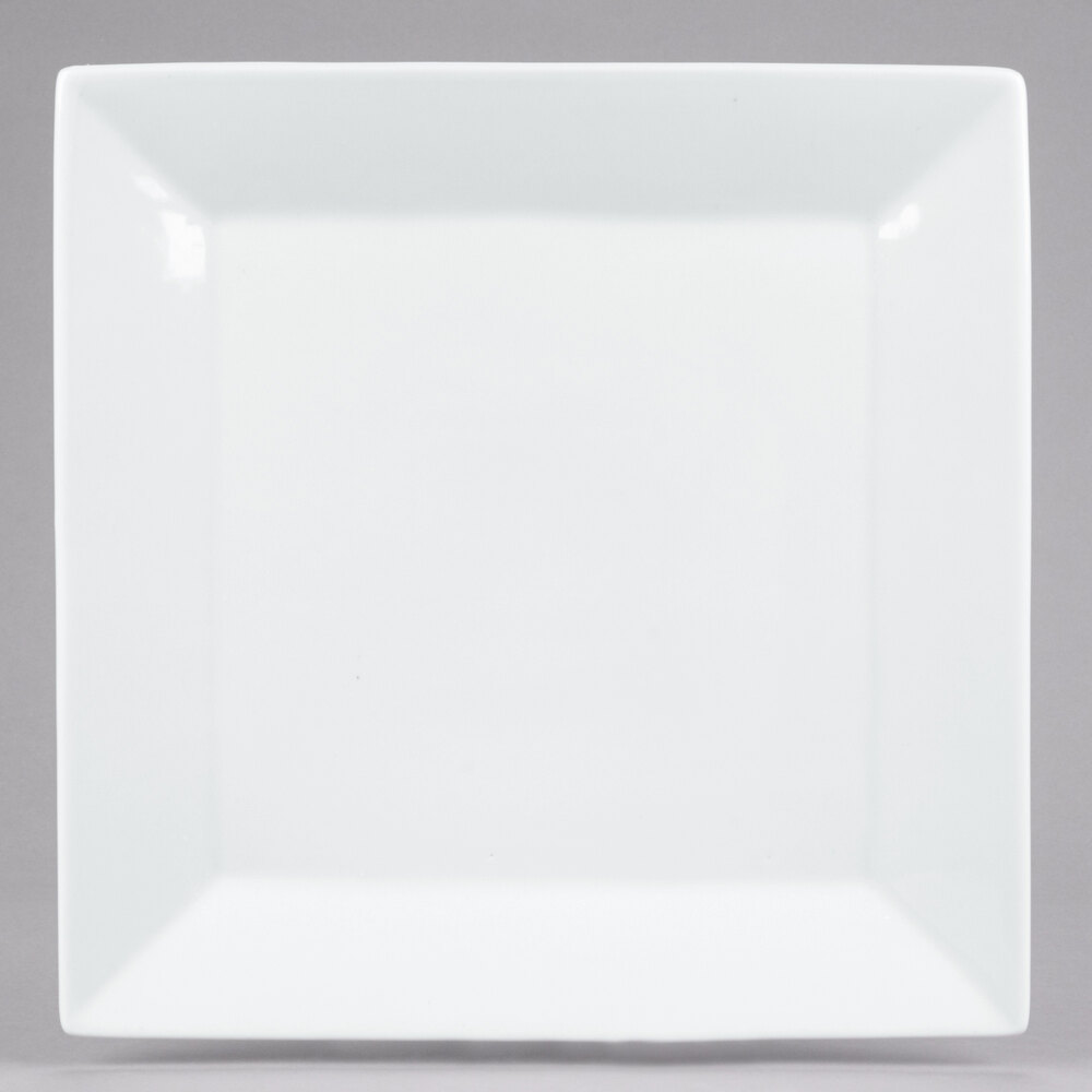 Square China Plates, White, 11" - 6/Case | WebstaurantStore