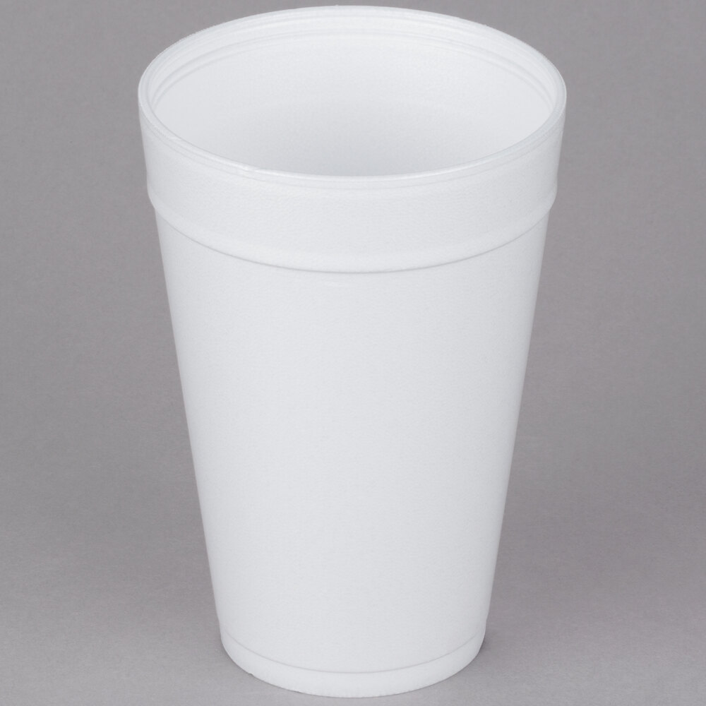 Dart 32TJ32 32 oz. White Customizable Foam Cup - 500/Case