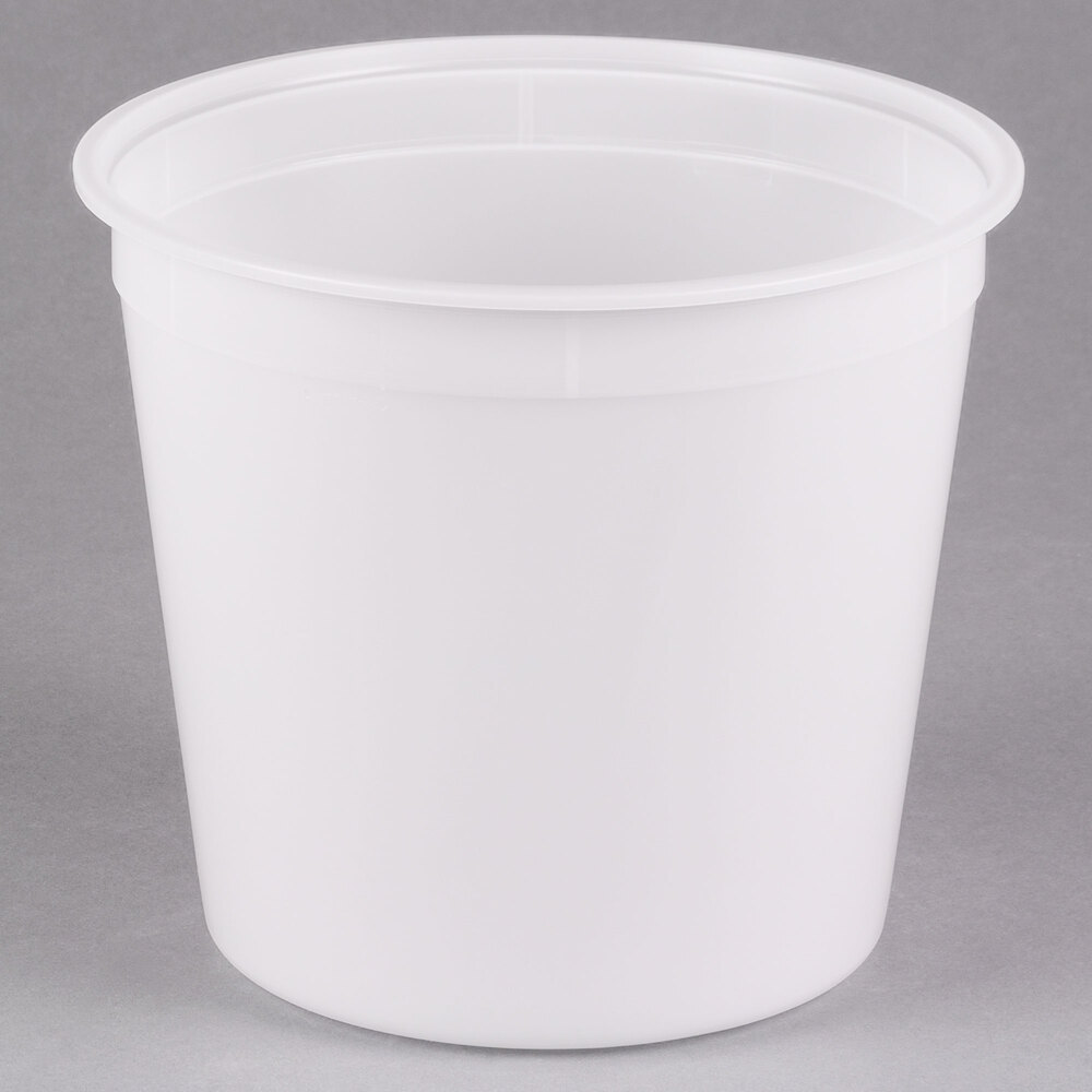 Placon 168 oz. Translucent Round Deli Container - 100/Case