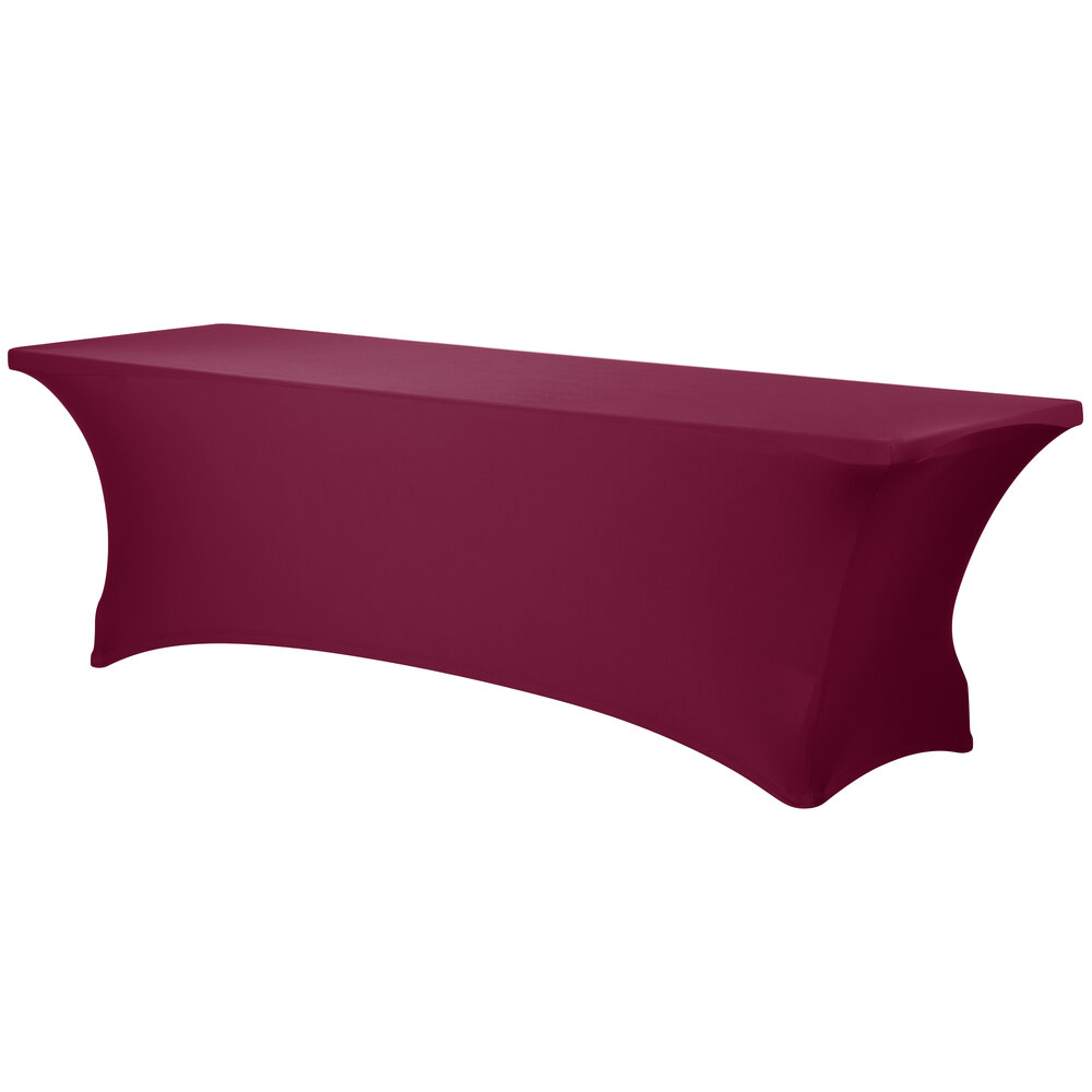 Snap Drape CN420CV30830046 Contour Cover 96" x 30" Burgundy Spandex ...