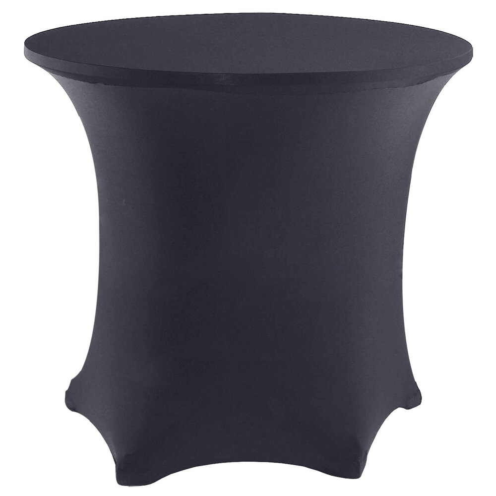 Snap Drape CN420R4830512 Contour Cover 48" Round Charcoal Spandex Table ...