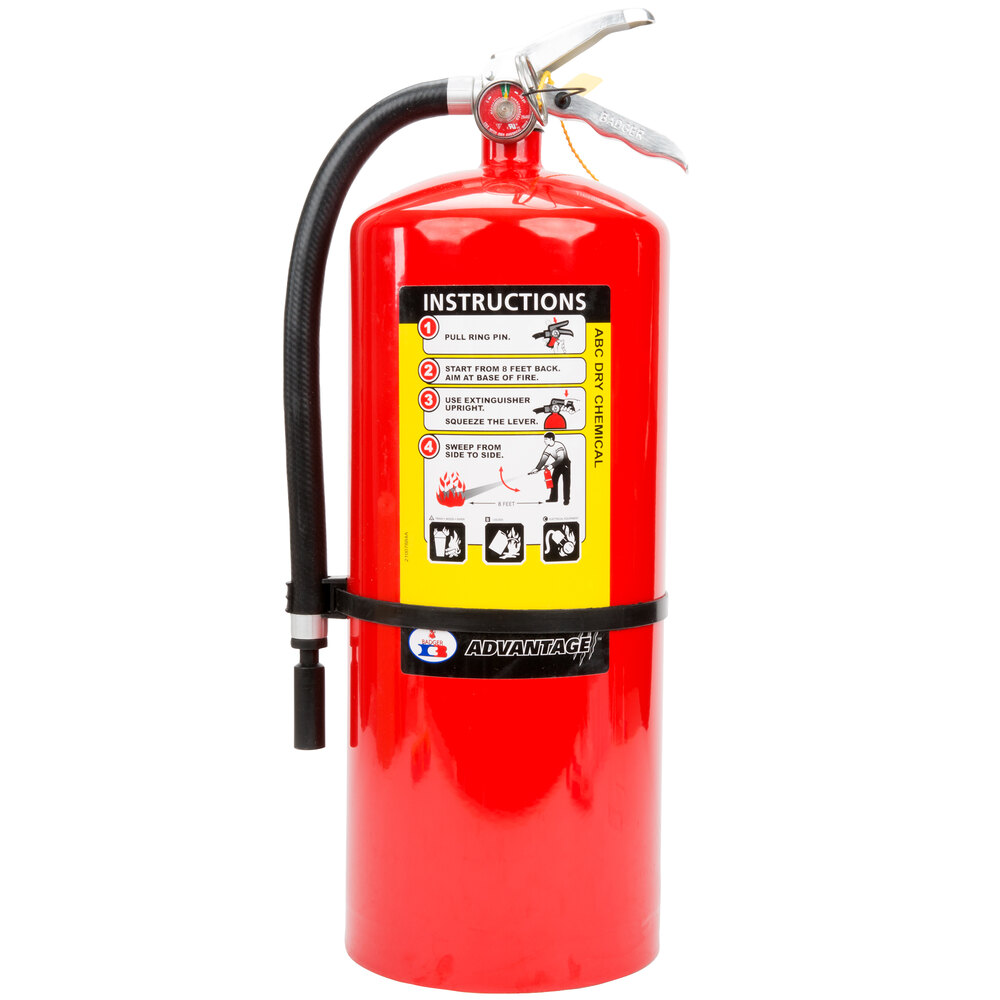 Badger Advantage ADV-20 18 lb. Dry Chemical ABC Fire Extinguisher with ...