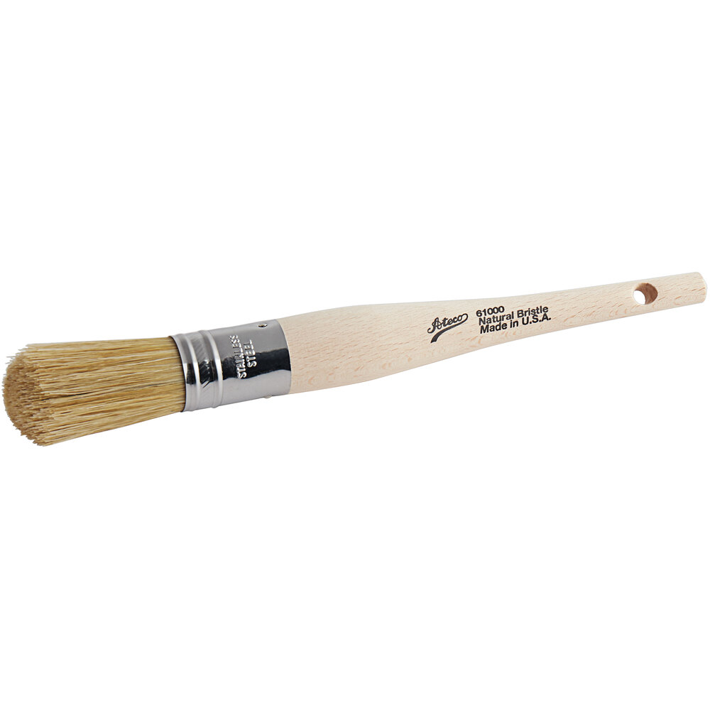 Ateco 61000 1"W Round Boar Bristle Pastry/Decorating Brush