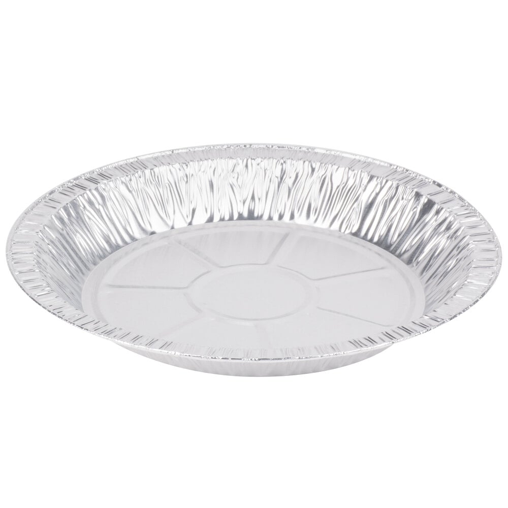 D&W Fine Pack B55 9" x 1" Medium Depth Foil Pie Pan - 100/Pack
