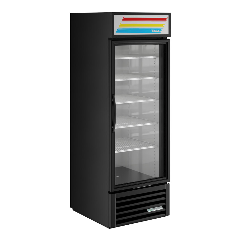 True GDM-23-HC~TSL01 27" Black Refrigerated Glass Door Merchandiser ...