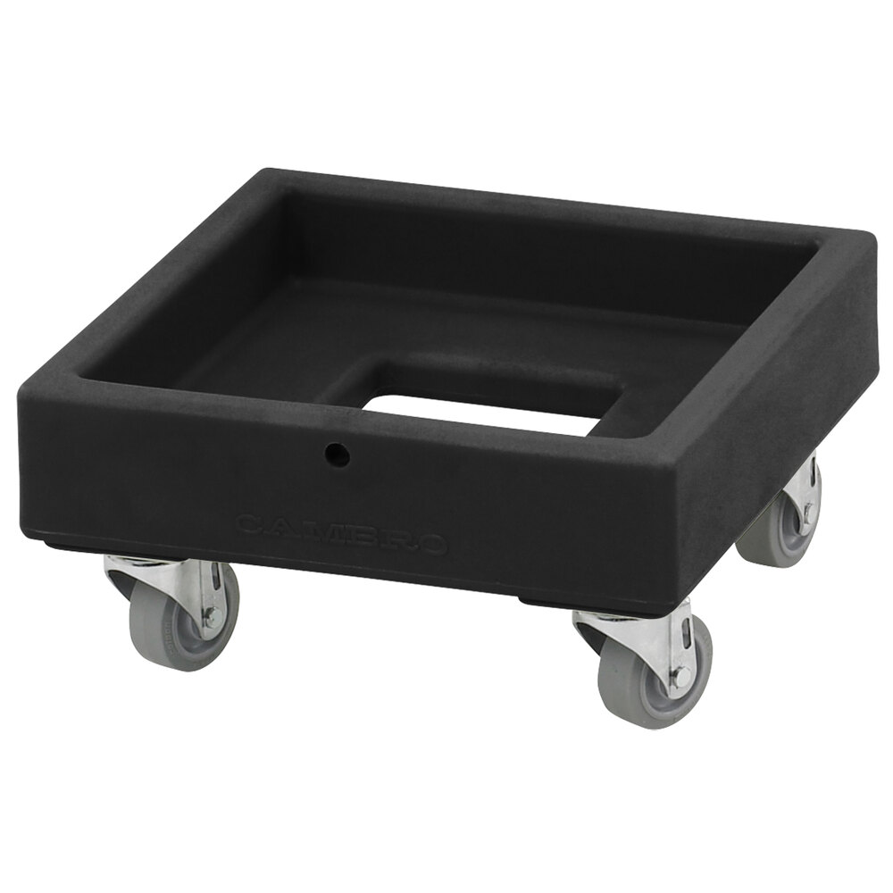 Cambro CD1313110 250 lb. Black Camdolly Milk Crate Dolly