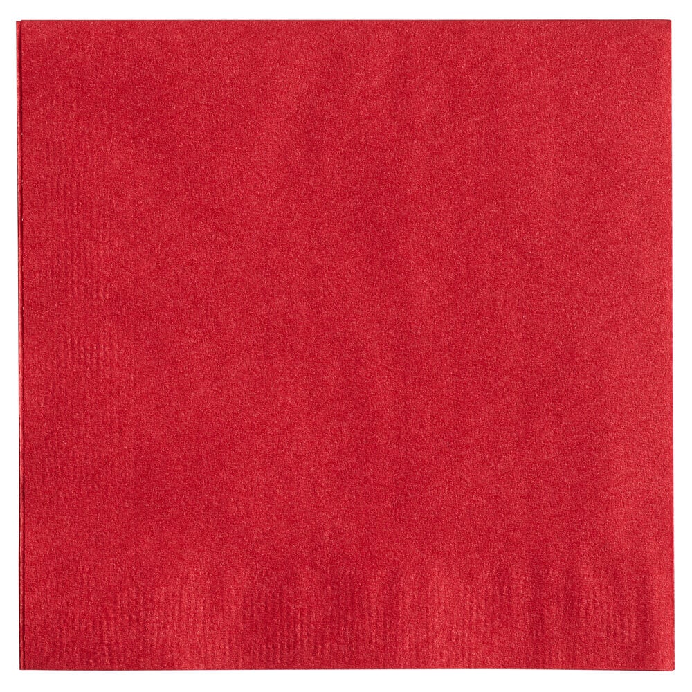 Red Cocktail Napkins (2-Ply, Customizable) - 1000/Case