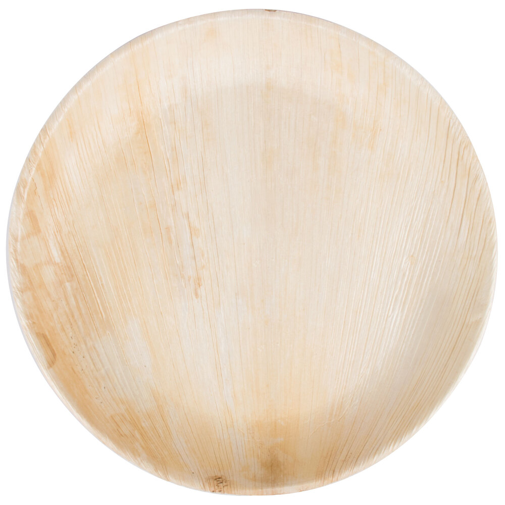 EcoChoice 10" Compostable Round Palm Leaf Plate - 100/Case