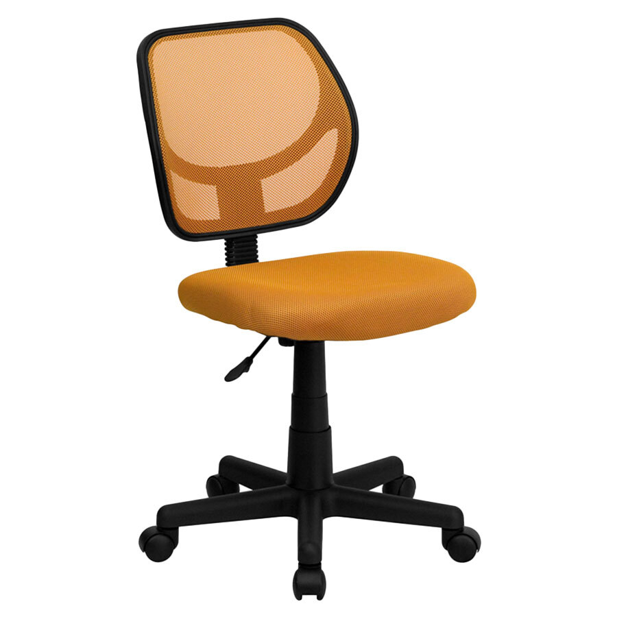 Flash Furniture WA-3074-OR-GG Mid-Back Orange Mesh Office / Task Chair ...