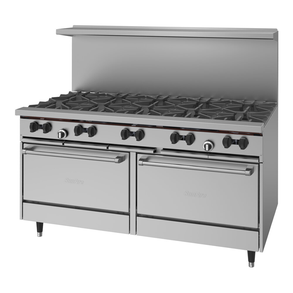 Garland SunFire Series X60-10RR Liquid Propane 10 Burner 60" Gas Range ...