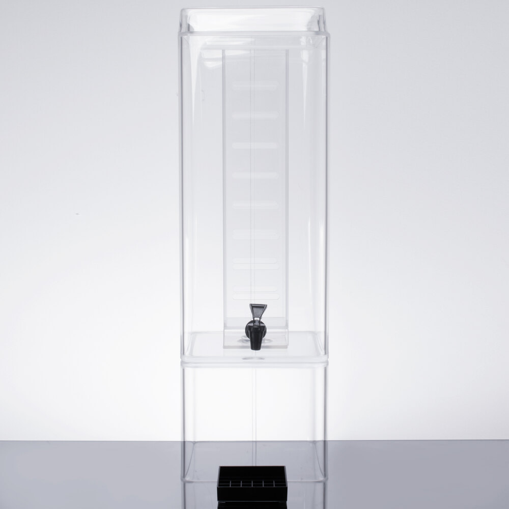 Cal-Mil 1112-5AINF Clear Acrylic 5 Gallon Square Beverage Infusion ...