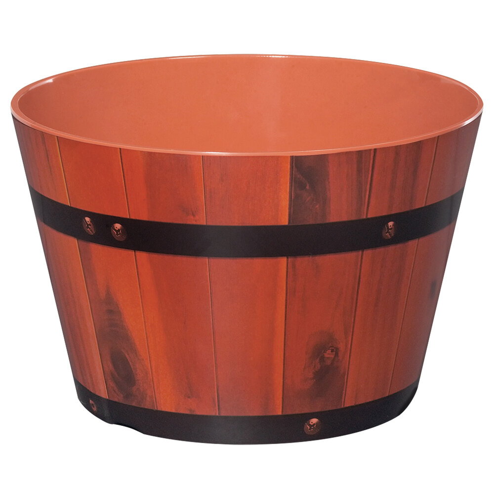 GET ML-271-BE 12" x 7 7/8" Melamine Gourmet Barrel - 3/Pack