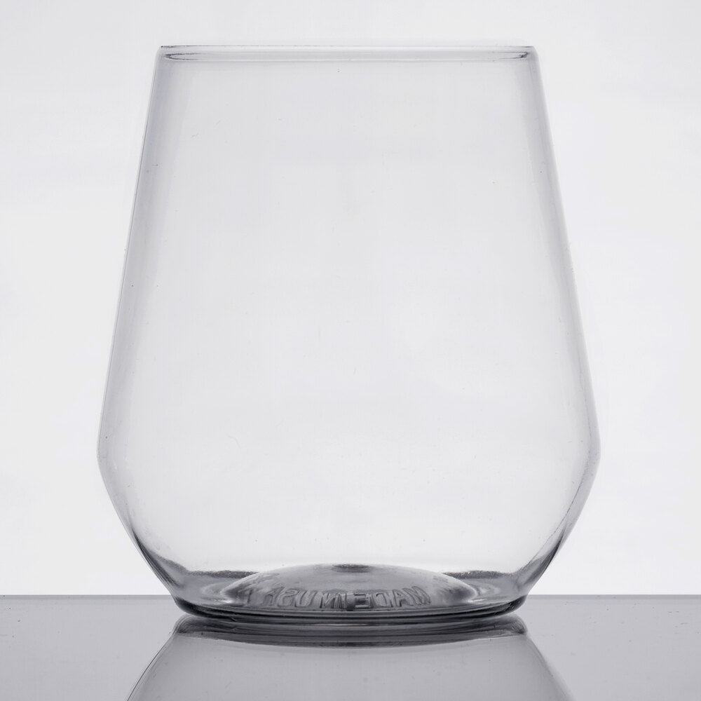 WNA Comet RESSGL12 Reserv 12 oz. Clear Plastic Stemless Wine Goblet ...