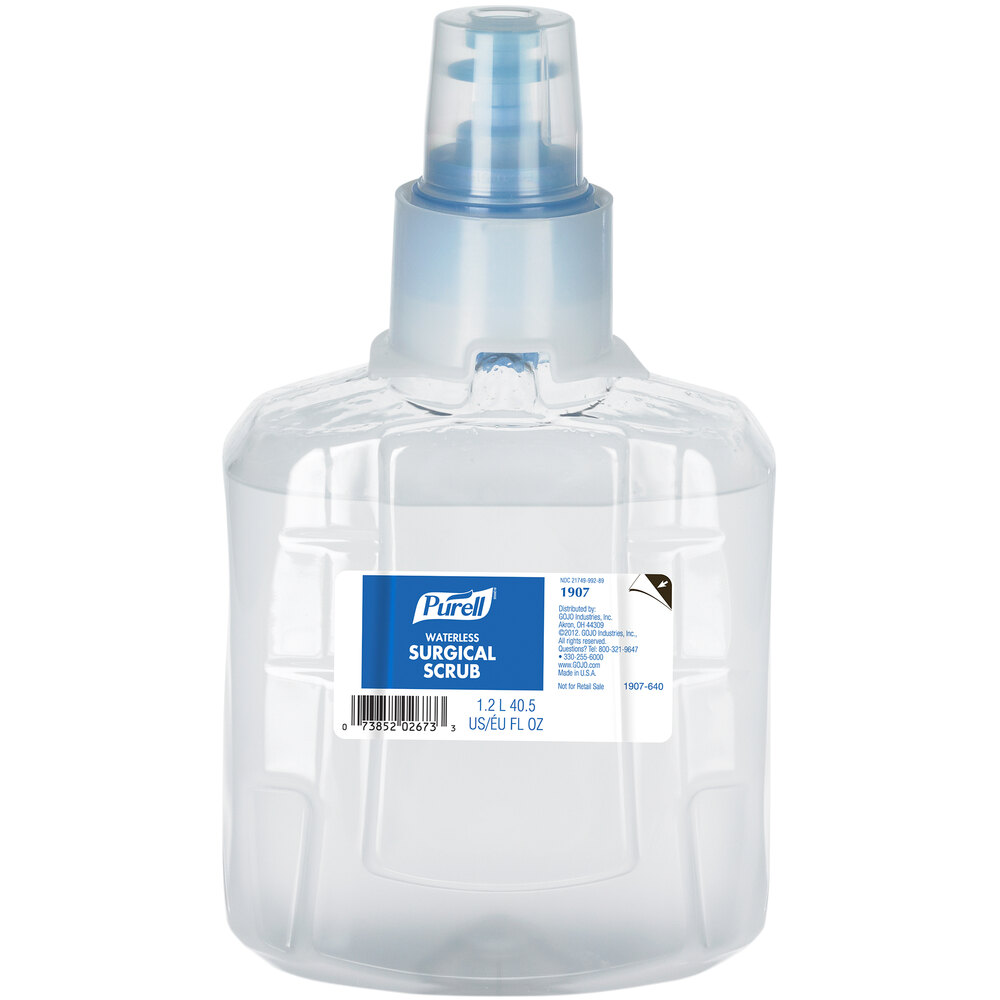 PURELL® 1907-02 LTX 1200 mL Waterless Surgical Scrub Gel - 2/Case