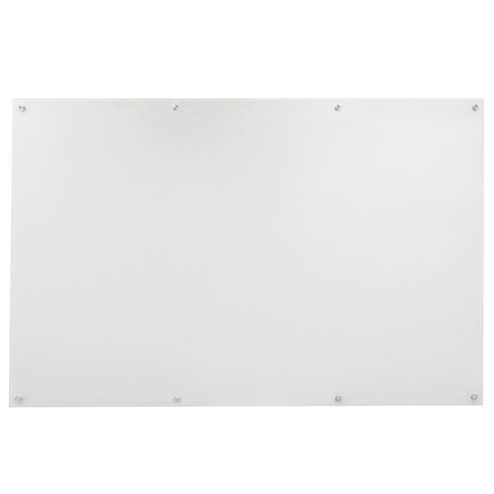 Aarco WGB4896NT 96" x 48" White Pure Glass Markerboard