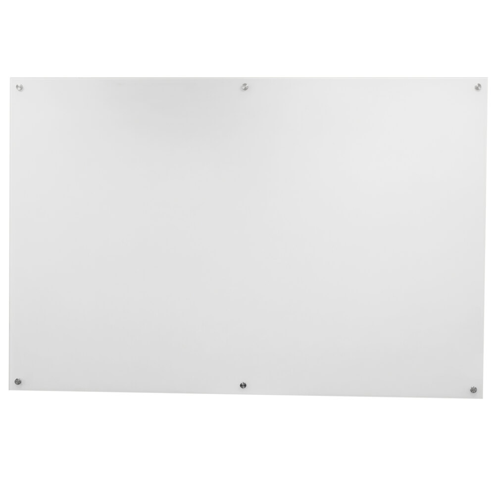 Aarco WGB4872NT 72" x 48" White Pure Glass Markerboard