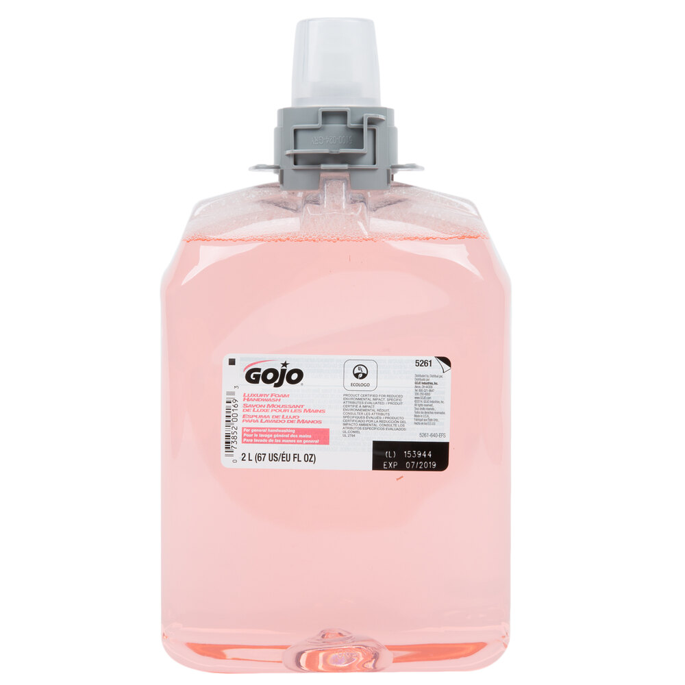 GOJO® 5261-02 FMX-20™ Luxury 2000 mL Cranberry Foaming Hand Soap - 2/Case
