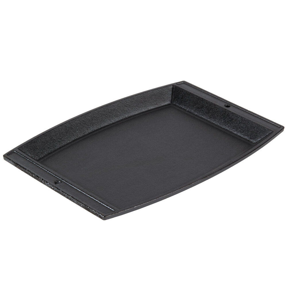 Lodge LSCP3 11 5/8" x 7 3/4" Rectangular Pre-Seasoned Cast Iron Fajita ...