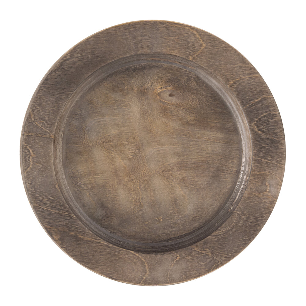 Lodge U5RP 9 1/2" Round Wood Underliner with Walnut Finish