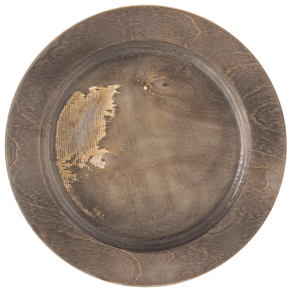 Lodge U5RP 9 1/2" Round Wood Underliner with Walnut Finish