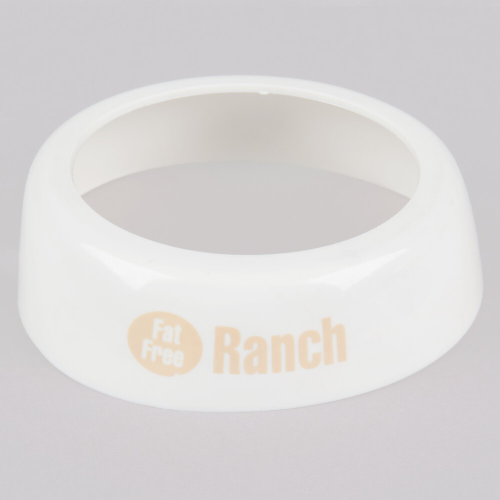 Tablecraft CB15 Imprinted White Plastic "Fat Free Ranch" Salad Dressing ...