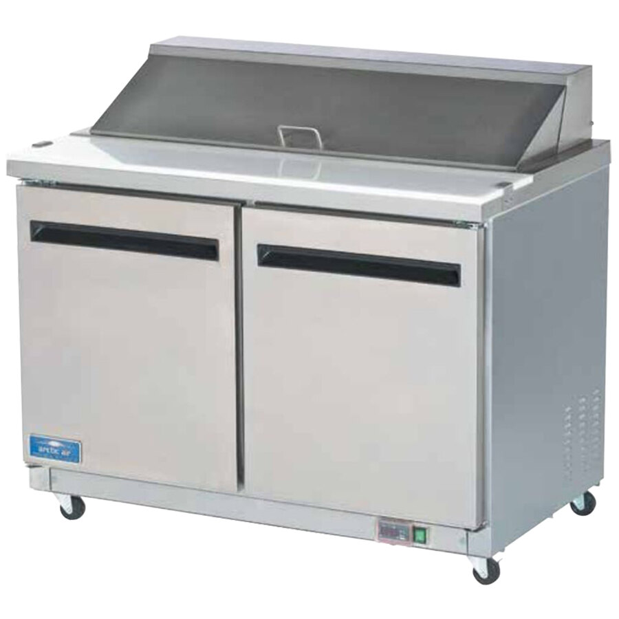 Arctic Air AST48R 48" 2 Door Refrigerated Sandwich Prep Table