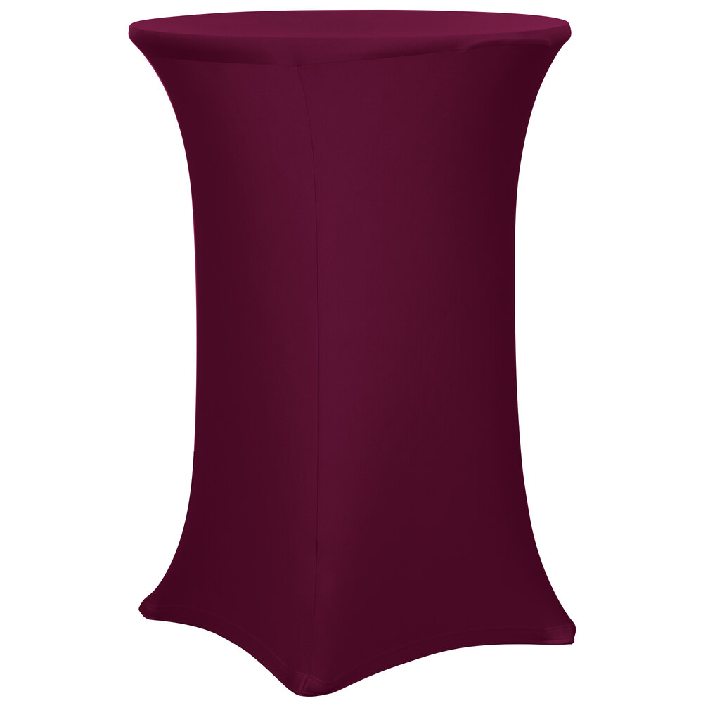 Snap Drape CN420CT3042046 Contour Cover 30" Round Burgundy Bar Height ...