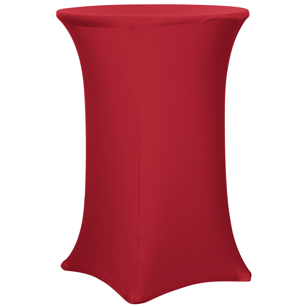 Snap Drape CN420CT3042811 Contour Cover 30" Round Crimson Bar Height ...