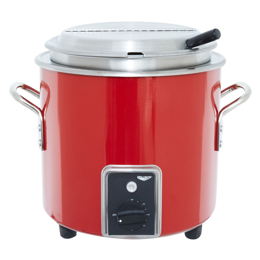 Vollrath 7217755 Red Finish Retro 7 Qt. Stock Pot Kettle Rethermalizer ...