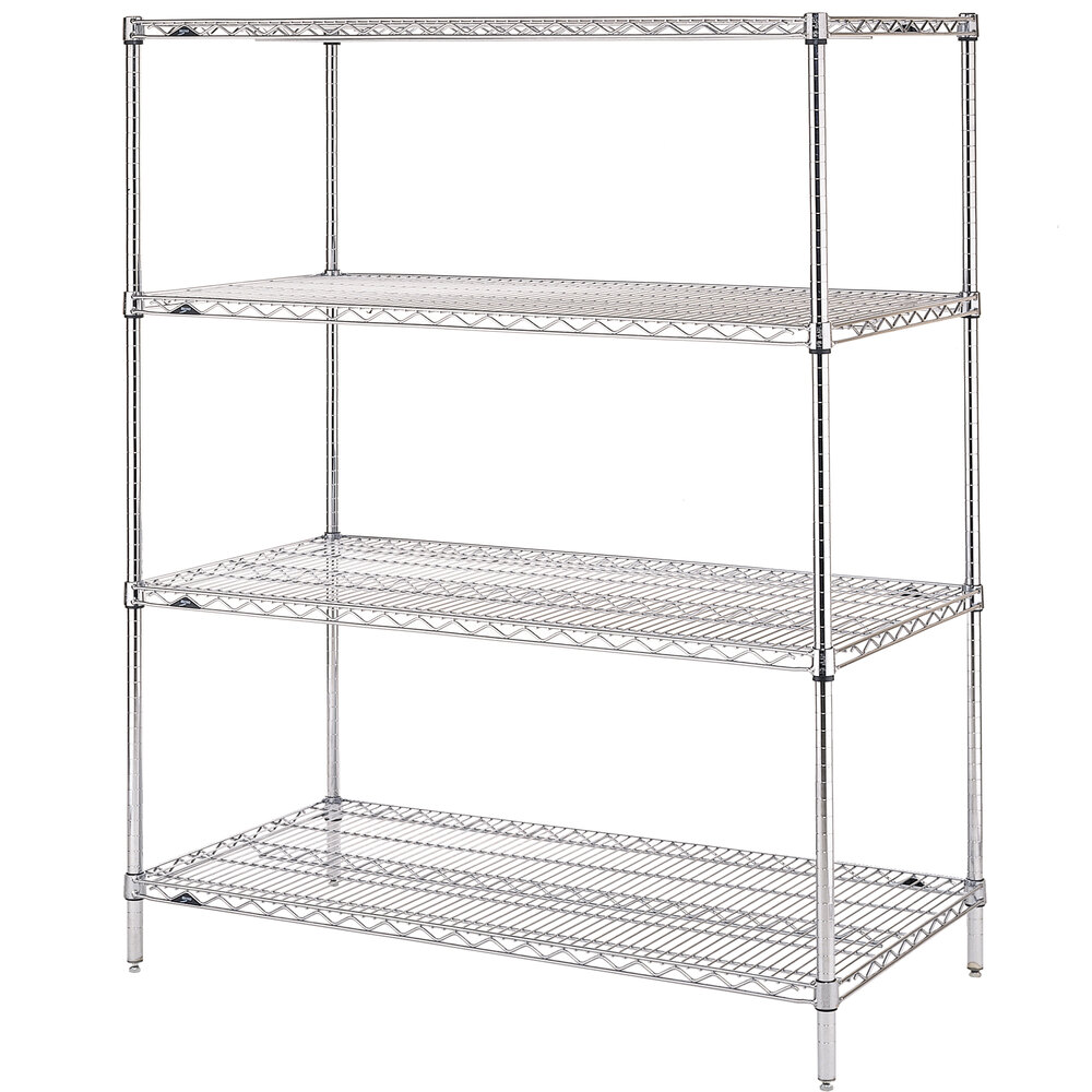 Metro N526C Super Erecta Chrome Wire Stationary Starter Shelving Unit ...