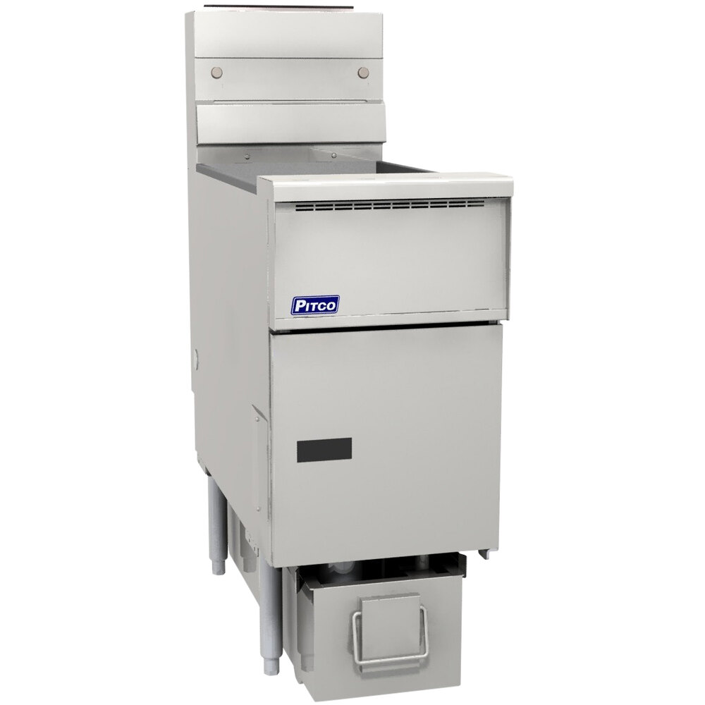 Pitco® SG14RS-1FD-M Solstice Natural Gas 40-50 lb. SoloFilter Floor ...