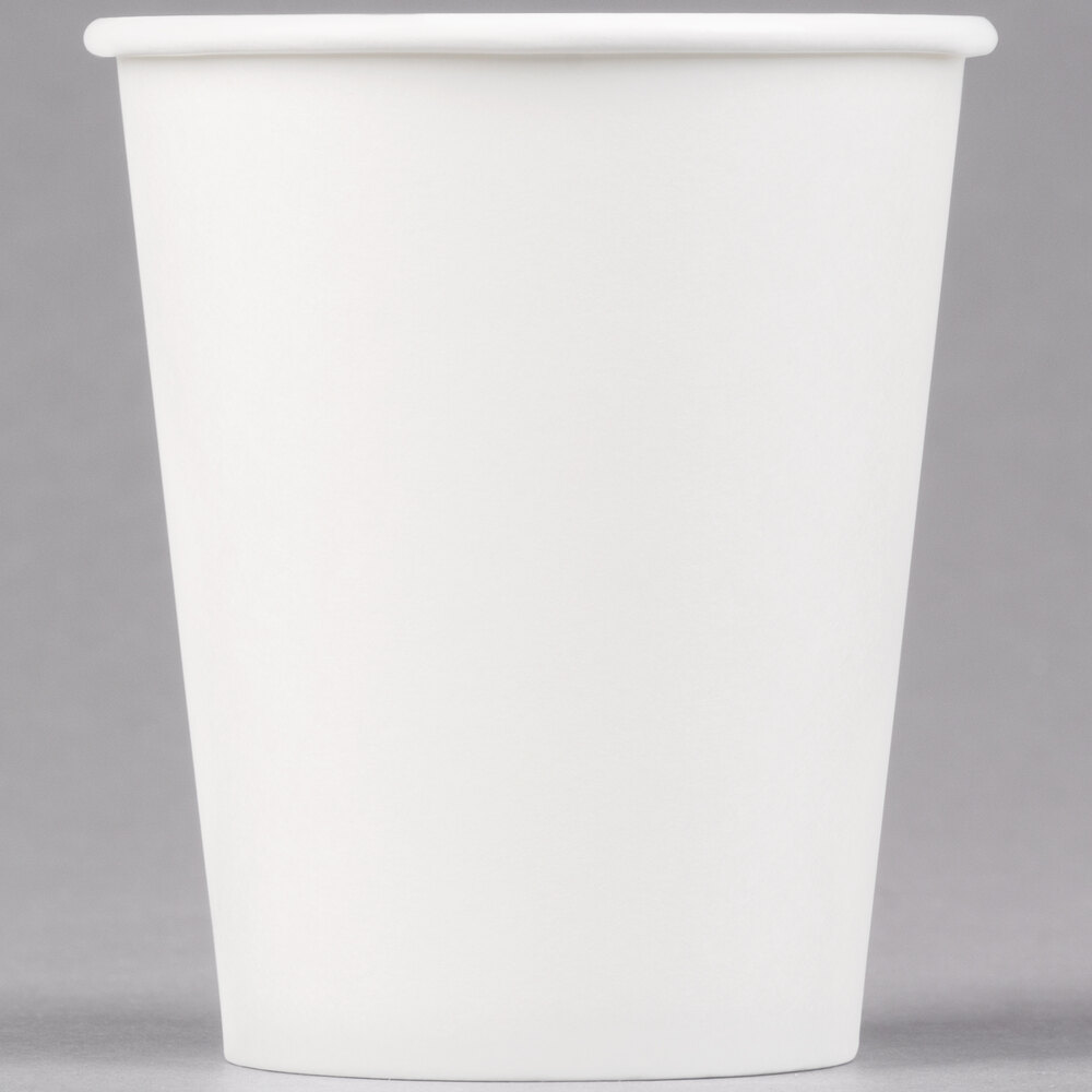 Solo 370W-2050 10 oz. White Poly Paper Hot Cup - 1000/Case