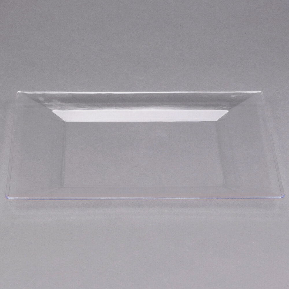 Clear Square Plastic Plates (10") - 10/Pack