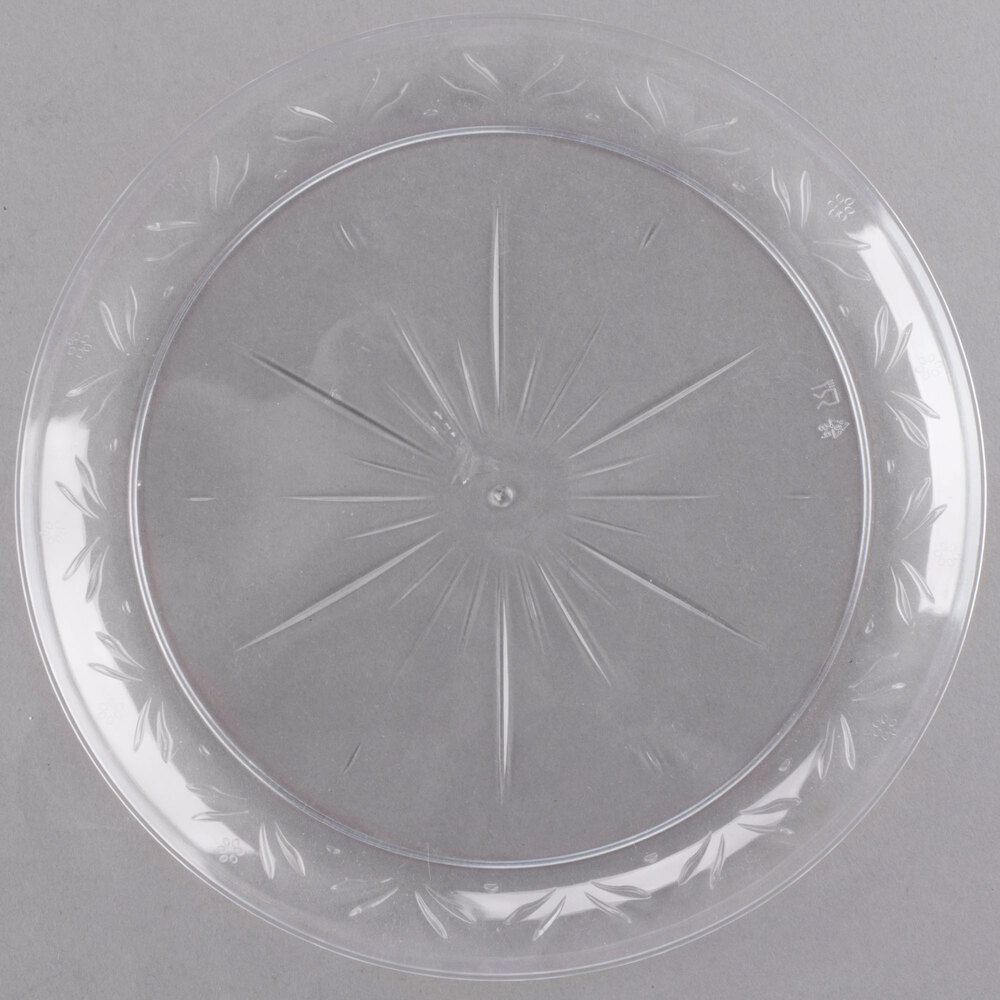 Visions 9" Clear Plastic Plates - 240/Case