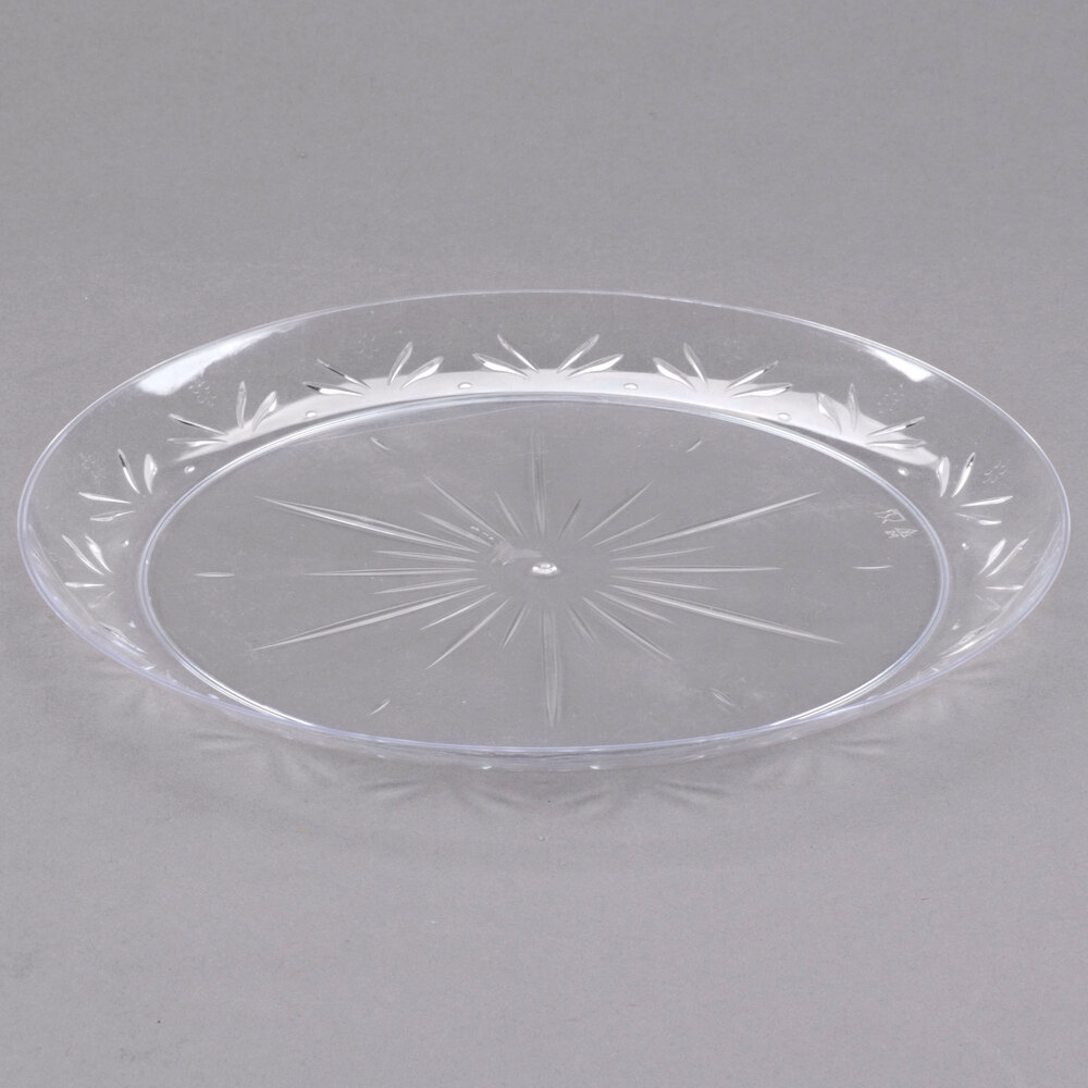 Choice Crystal 9" Clear Plastic Plate - 240/Case