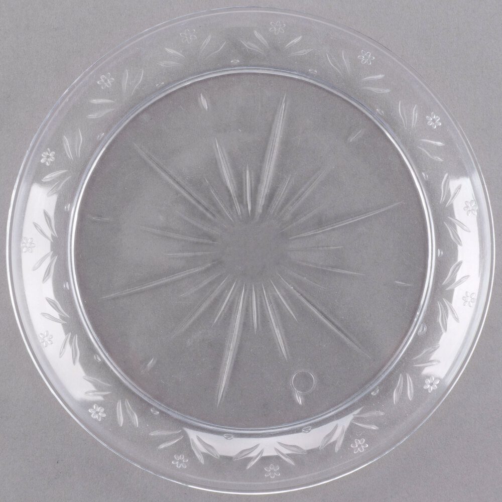 Visions 6" Clear Plastic Plates - 240/Case